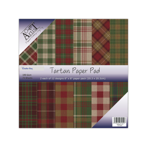 Craft Artist Tartan Paper Pad 8" x 8" - Art of Craft