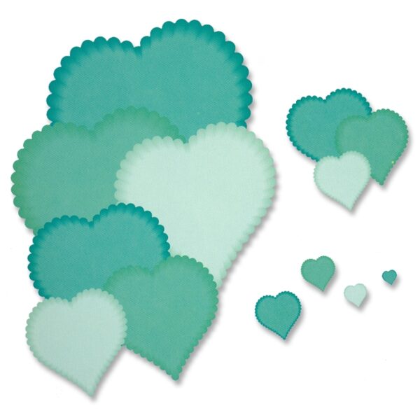 Presscut Nesting Smaller Scalloped Heart - Art of Craft