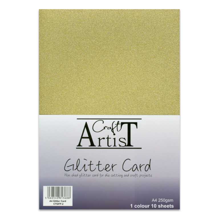 Craft Artist Glitter Card Gold - Art of Craft