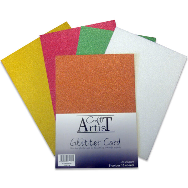 Craft Artist Glitter Card Festive Tones - Art of Craft