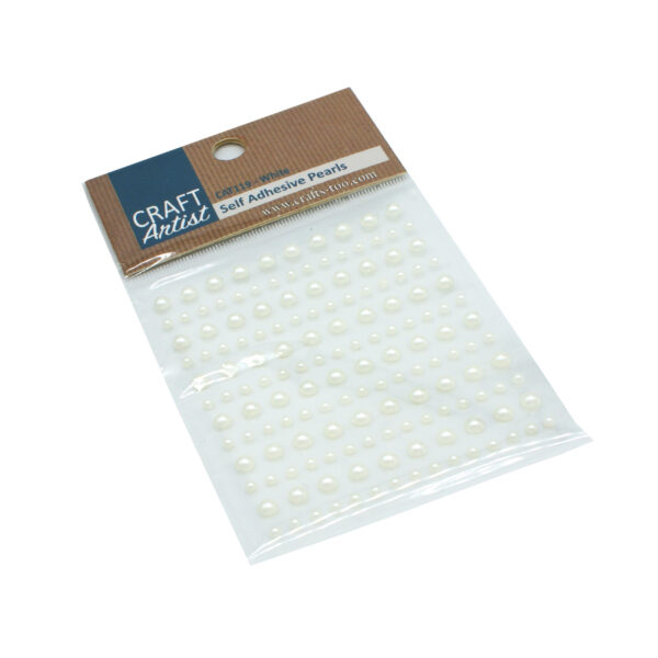 Craft Artist Self Adhesive Pearls White - Art of Craft