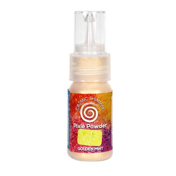 Cosmic Shimmer Pixie Powder Golden Mint 30ml - Art of Craft