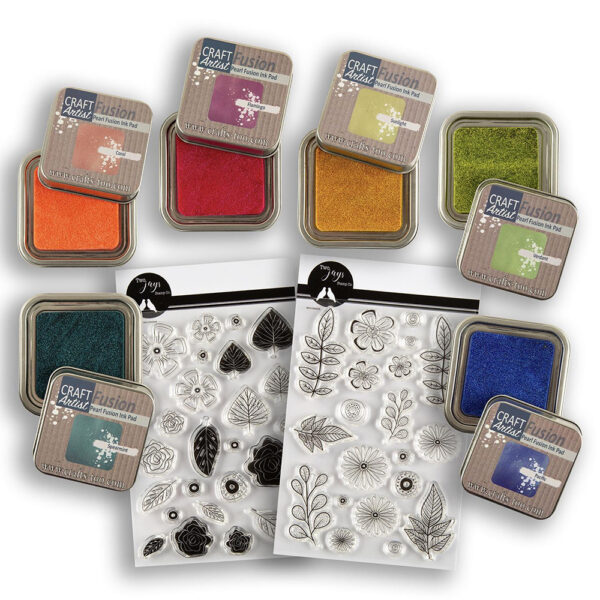 Craft Artist Pearl Fusion Ink Pad Tropic Colours & Two Jays Stamp Sets ...