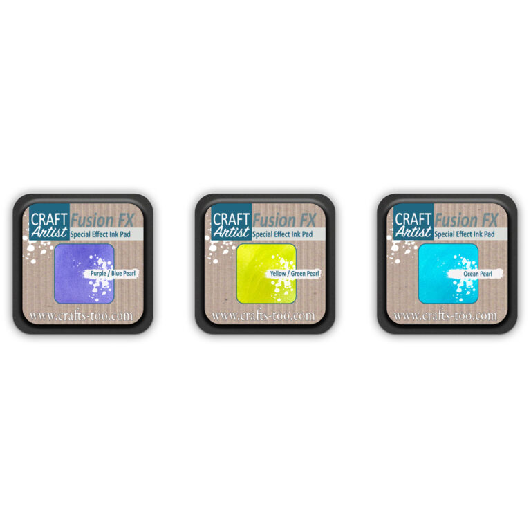 Craft Artist Pearl Fusion FX Special Effect Ink Pad Blue Pearl, Yellow ...