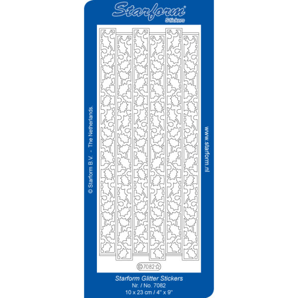 Starform Glitter Sticker Holly Border - Art of Craft