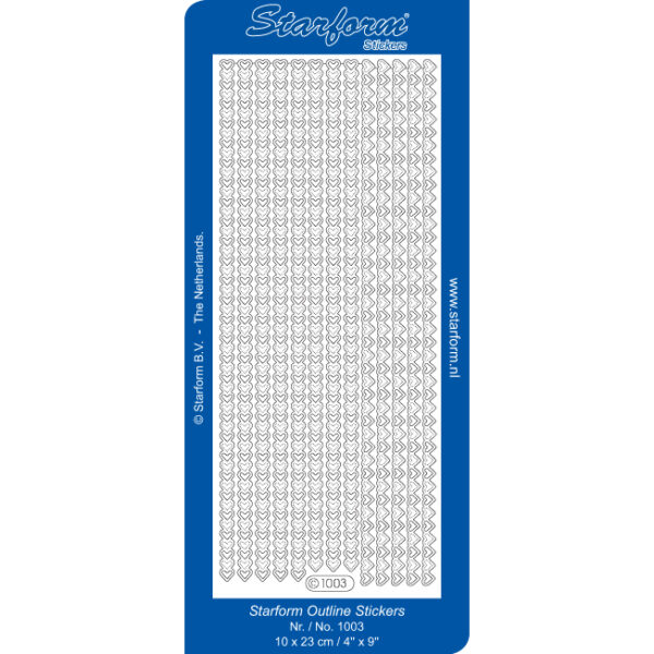 Starform Outline Sticker - Heart Borderslines - Art of Craft