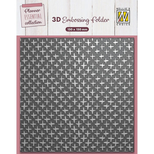 Nellie Snellen 3D Embossing Folder - Plus Signs - Art of Craft