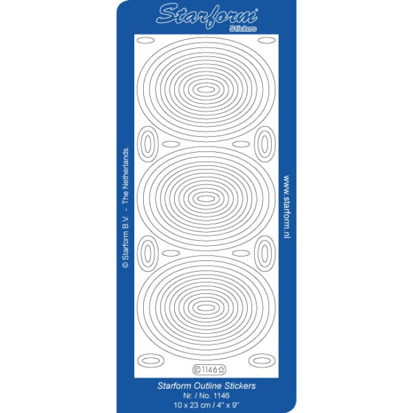 Starform Glitter Sticker Concentric Ovals - Art of Craft