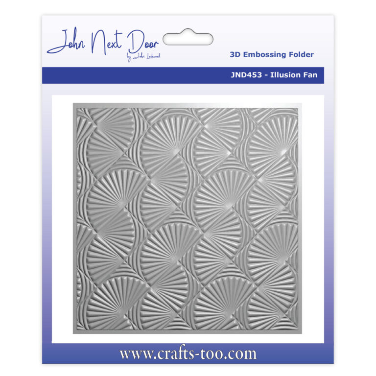 John Next Door 3D Embossing Folder Illusion Fan - Art of Craft