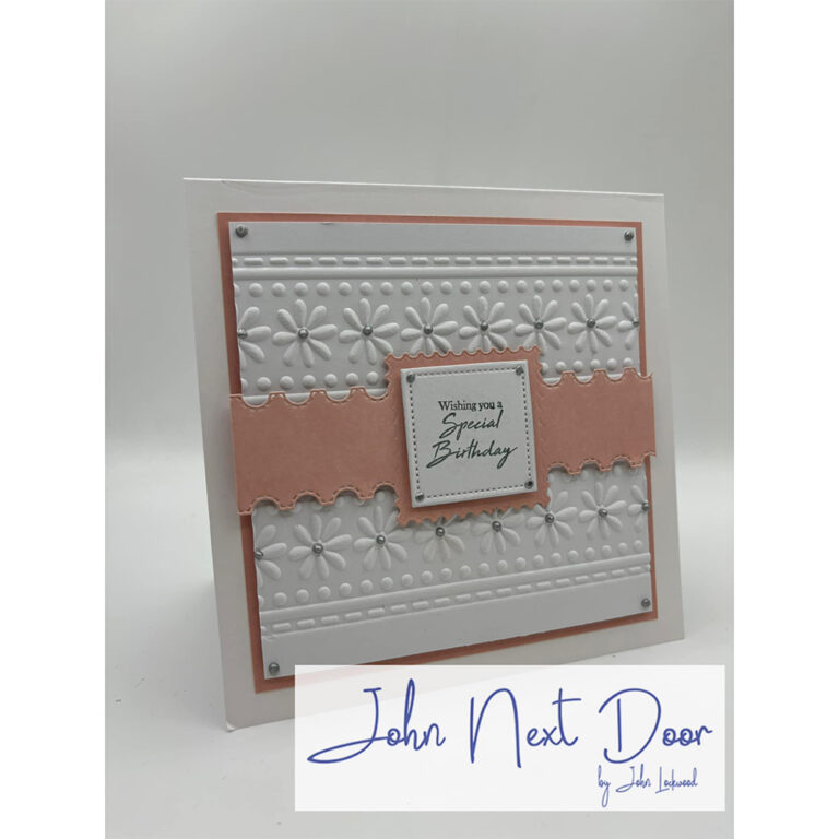 John Next Door 3D Embossing Folder Daisy Stripe - Art of Craft