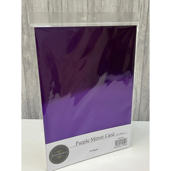 Jamie Rodgers Crafts - A4 Mirror Card Pack of 10 Purple - Art of Craft