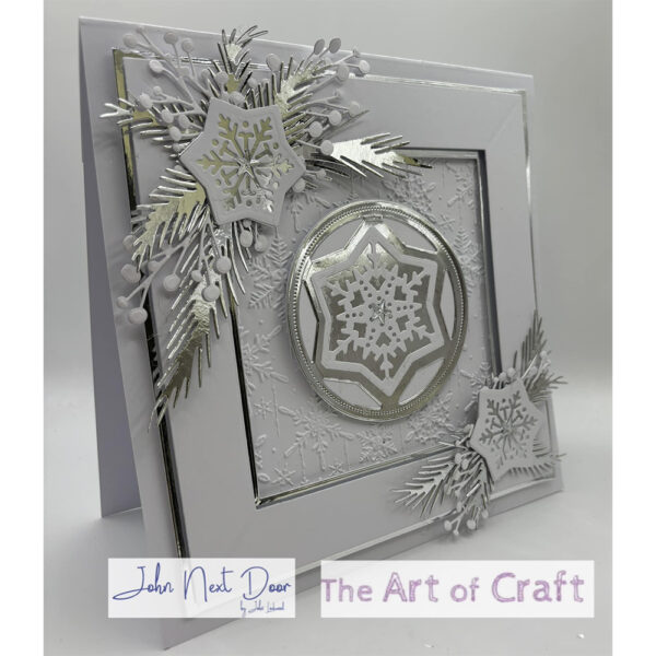 John Next Door 3D Embossing Folder Retro Snowflakes - Art of Craft
