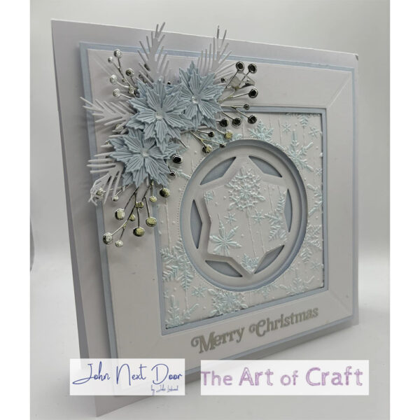 John Next Door 3D Embossing Folder Retro Snowflakes - Art of Craft