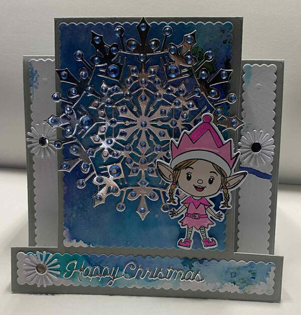 Snowflake Background & Reindeer Die Set - Impression