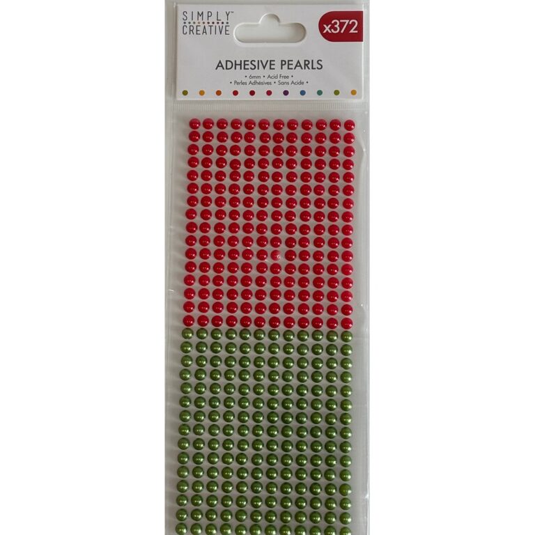 Simply Creative™ - Green and Red - 6mm Self-Adhesive Pearls - Pack Of ...