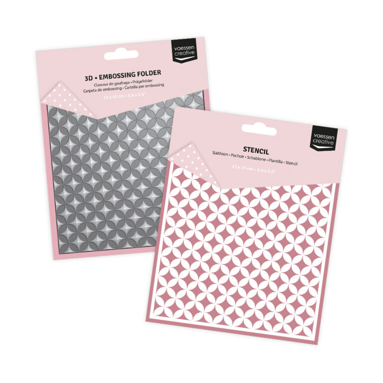 Vaessen Creative Graphic Stars 3D Folder & Stencil set - Art of Craft