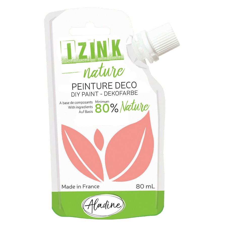 Izink Nature - Natural Deco Paint - Rose Corail (Pink Coral) 80ml - Art ...