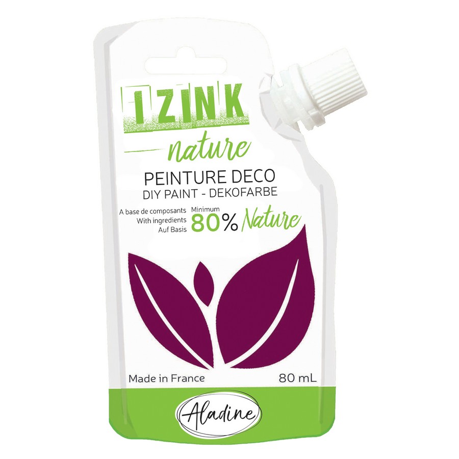 Izink Nature - Natural Deco Paint - Bordeaux 80ml - Art of Craft