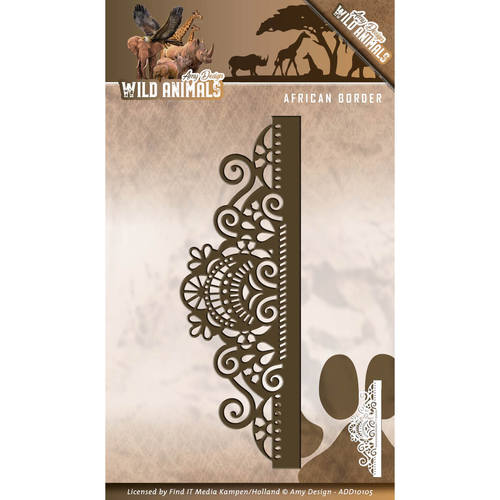 Amy Design Wild Animals African Circle, Border & Bamboo Stencil set ...